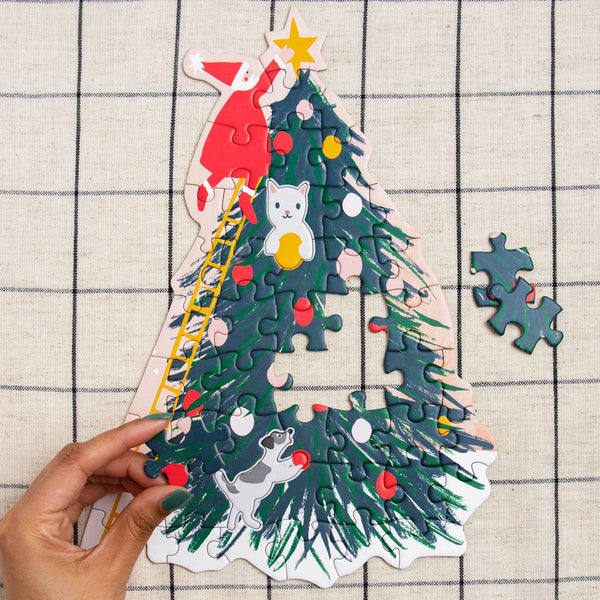 Craft with Santa Christmas Tree Shaped Puzzle – Talking Tables UK Trade