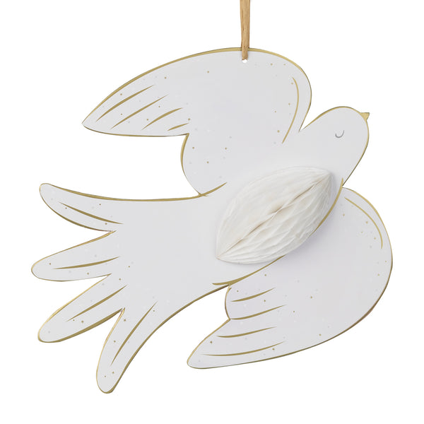 White Dove Honeycomb Hanging Decorations - 3 Pack – Talking Tables UK Trade