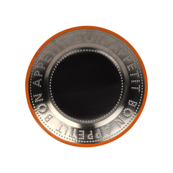Bon Appetit Orange Metal Reusable Plate - 25cm – Talking Tables UK Trade