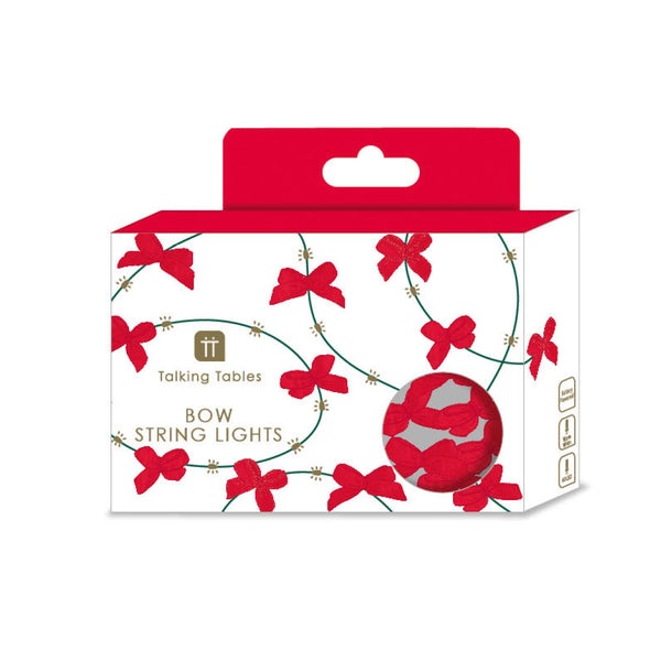 Candy Christmas Bow String Lights – Talking Tables UK Trade