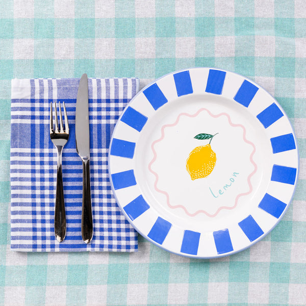Lemon Enamel Plate - 25cm | Summer Plates | – Talking Tables UK Trade
