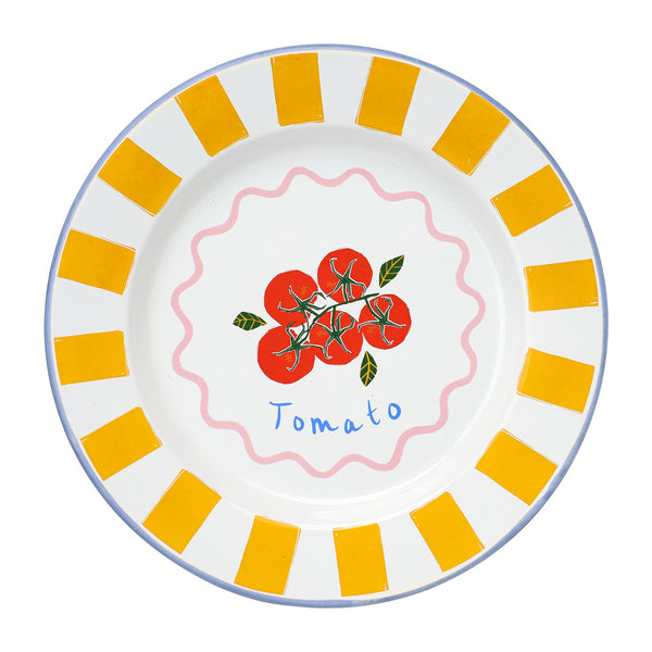 Bon Appetit Tomato Enamel Plate - 25cm – Talking Tables UK Trade