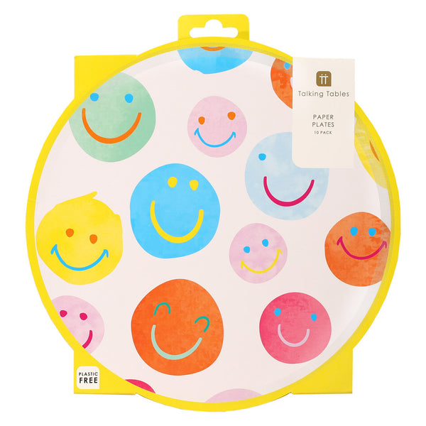 Happy Face Paper Plates - 10 Pack – Talking Tables UK Trade