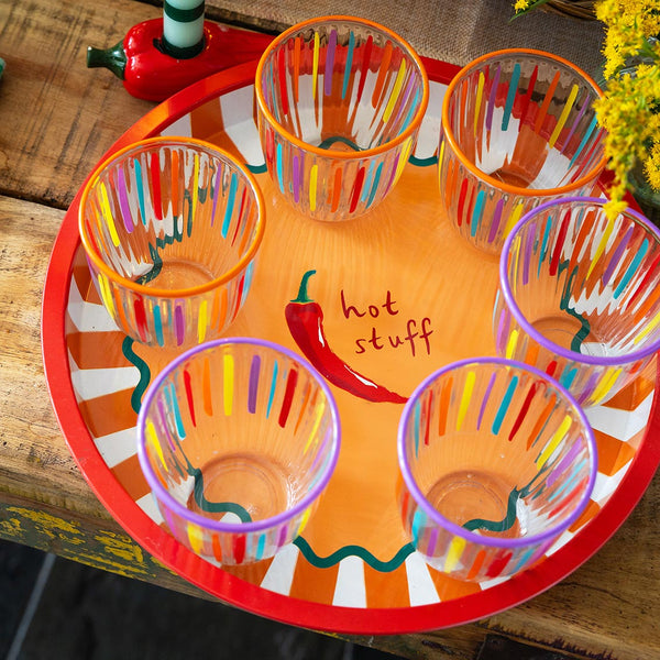 Hot Stuff Chilli Tin Tray - 30cm – Talking Tables UK Trade