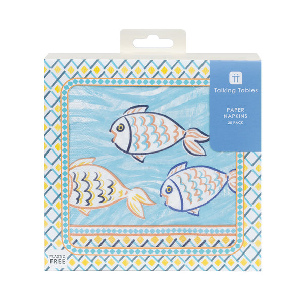 Souk Fish Paper Napkins - 20 Pack – Talking Tables UK Trade