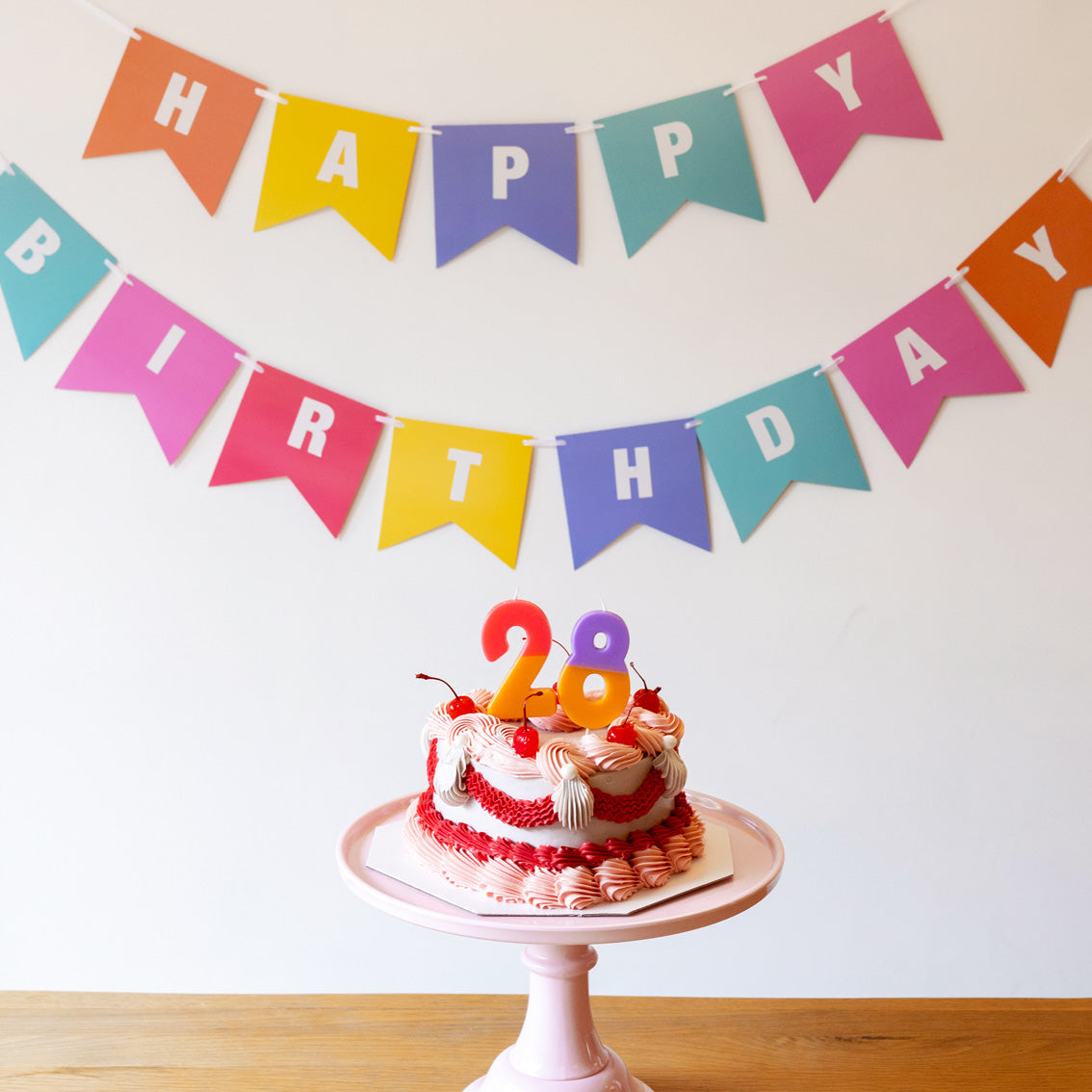 Birthday Brights Customisable Numbers Birthday Garland – Talking Tables ...