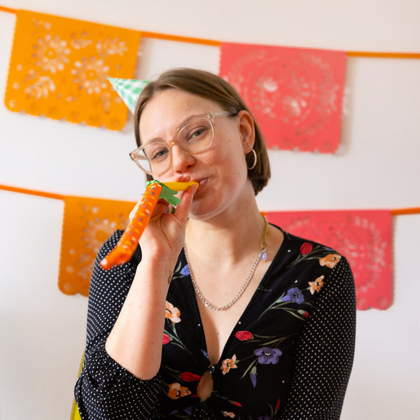 Everyone's Welcome Multi-coloured Paper Party Blowers - 8 Pack ...