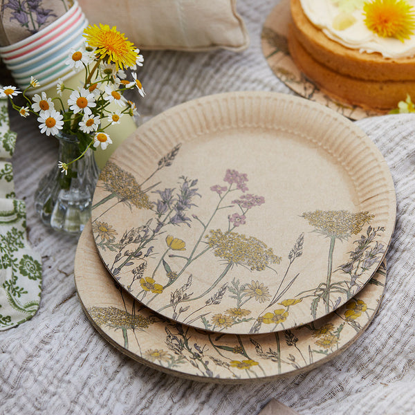Meadow Recycled Paper Plates - 12 Pack – Talking Tables UK Trade